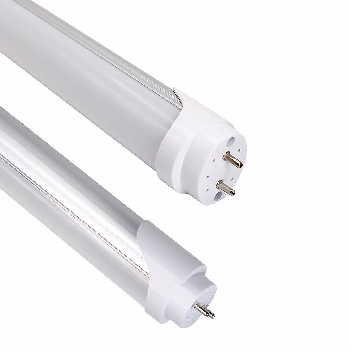 LightingWill LED T8 Light Tube 4FT, Warm White 3000K-3500K, Dual-End Powered Ballast Bypass, 2000Lumen 18W (40W Equivalent Fluorescent Replacement), Frosted Cover, AC85-265V Lighting Fixture, 4 Pack…