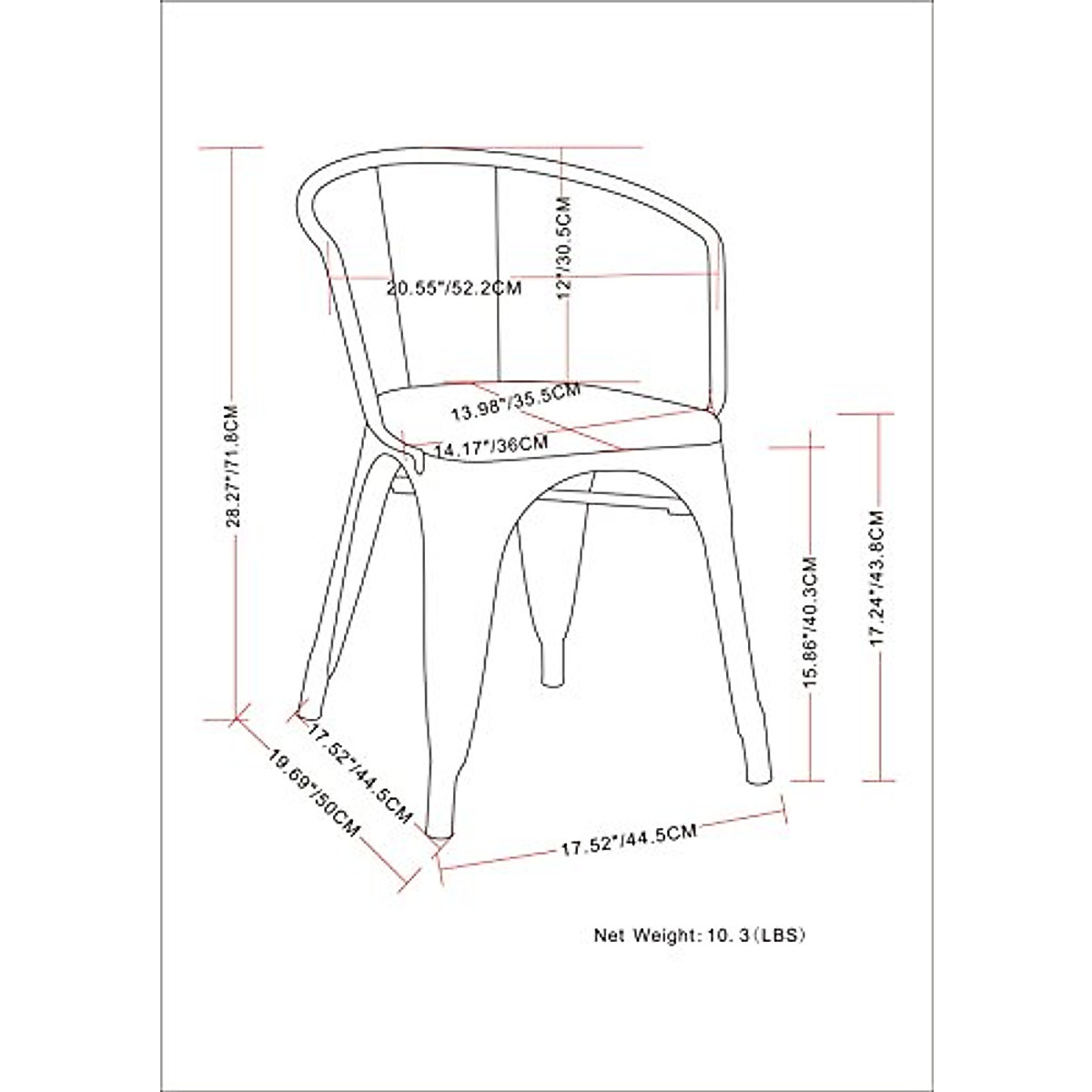 SIMPLIHOME Larkin Industrial Metal Dining Arm Chair (Set of 2) in Distressed Black, Silver, Fully Assembled, For the Dining Room