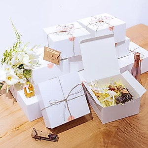 YUEFANBOX White Gift Boxes 8×8×4 lnches,12Pack, Paper Gift Box with Lids for Gift Packaging, Bridesmaid Proposal Box, Birthday Party Favor Box, Christmas Gift Boxes, Easy Assemble Gift Boxes Bulk