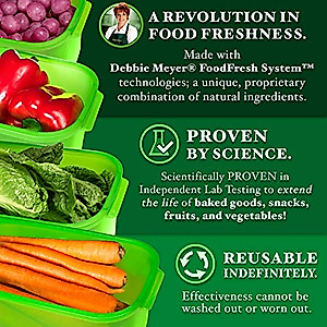 Debbie Meyer GreenBoxes – BreadBox keeps Baked Goods, Snacks, Fruits, and Vegetables Fresh Longer, Reusable, BPA Free, Made in USA