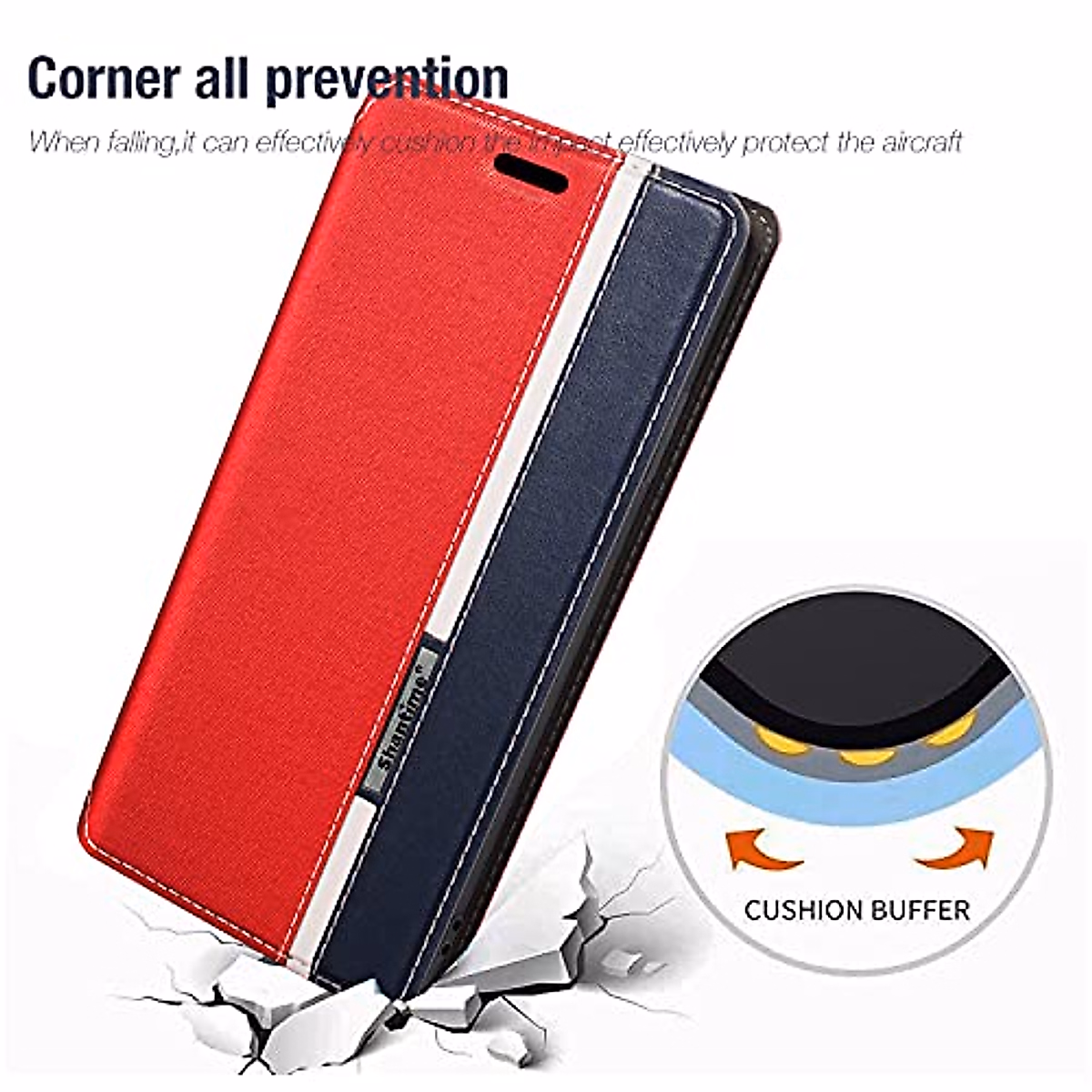 Shantime for Oppo Reno 10 Pro Plus 5G Case, Fashion Multicolor Magnetic Closure Leather Flip Case Cover with Card Holder for Oppo Reno 10 Pro+ (6.74”)