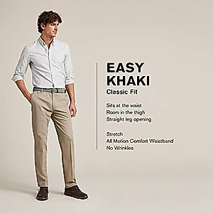 Dockers Men's Classic Fit Easy Khaki Pants (Standard and Big & Tall), Timberwolf, 32W x 32L
