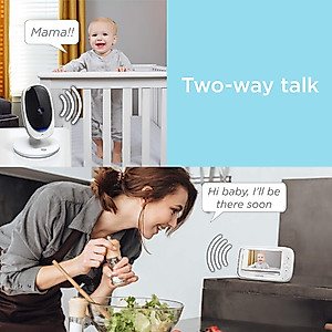 Motorola Comfort 50-2 Video Baby Monitor 5" LCD Color Display and 2 Cameras with Digital Zoom, Two-Way Audio, Infrared Night Vision and 5 Soothing Lullabies