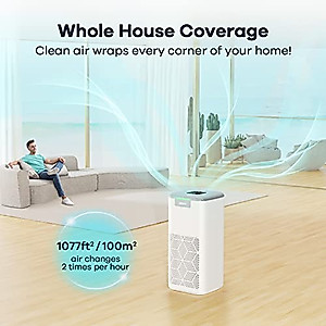 Welov P200S Air Purifiers for Home Large Room with An Extra H13 True HEPA Filter Bundle