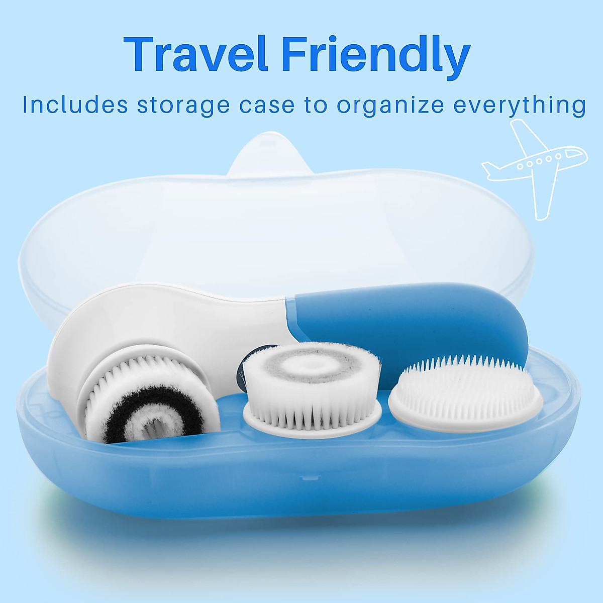 LAVO Facial Cleansing Brush - Electric Spin Scrubber and Exfoliator for Face - Scrub Skin - Exfoliating Cleanser