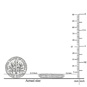 Dazzlingrock Collection 0.45 Carat (ctw) Princess & Round White Diamond Stackable Wedding Band Ring for Women in 10K White Gold, Size 7