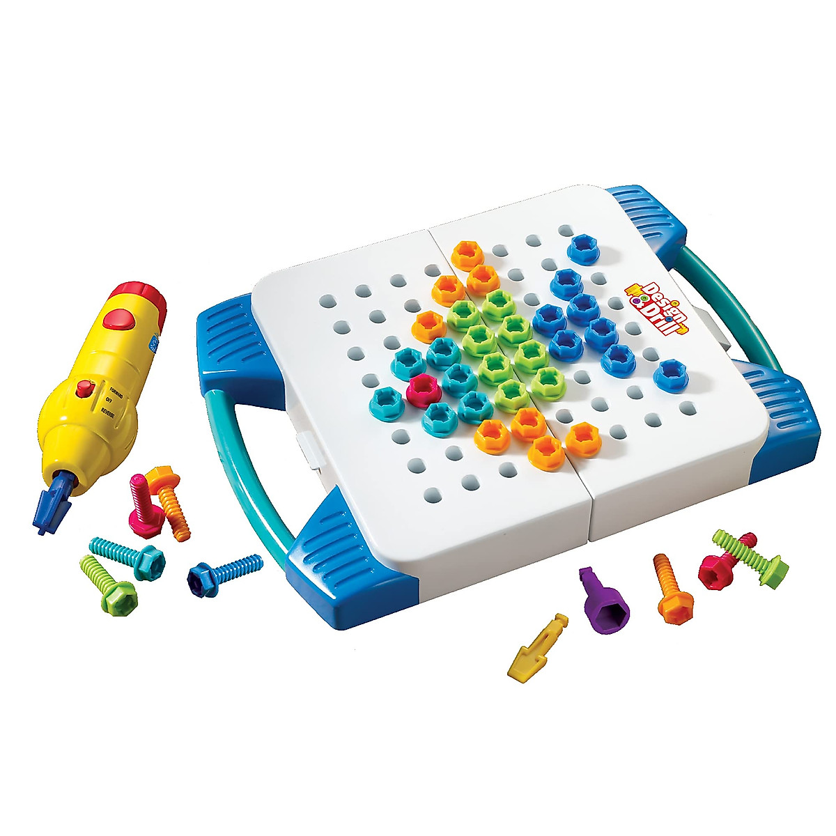 Educational Insights Design & Drill Take-Along Toolkit, 66 Piece Set with Drill Toy, Kids Drill Sets, STEM Toy, for Boys & Girls, Ages 3+