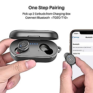 TOZO W1 Wireless Charger Black & T10 Wireless Earbuds Black