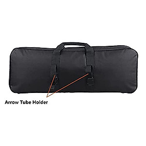 XTACER Tactical Bow Case MOLLE Recurve Takedown Bow Case Fully Padded Case (BLACK)