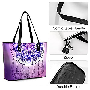 Womens Handbag Dreamcatcher Leather Tote Bag Top Handle Satchel Bags For Lady