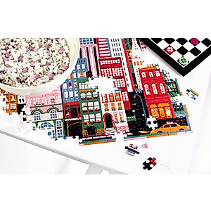 Kate Spade New York 500 Piece Puzzle for Adults, 22" x 22" Square Puzzle, Cute Puzzle with Storage Box, City That Never Sleeps
