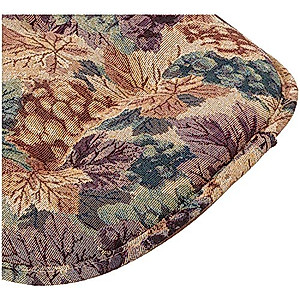 Klear Vu Polyester Cabernet Gripper Non-Slip Chair Cushions, 15" x 16", 4 Count (Pack of 1), Multicolor