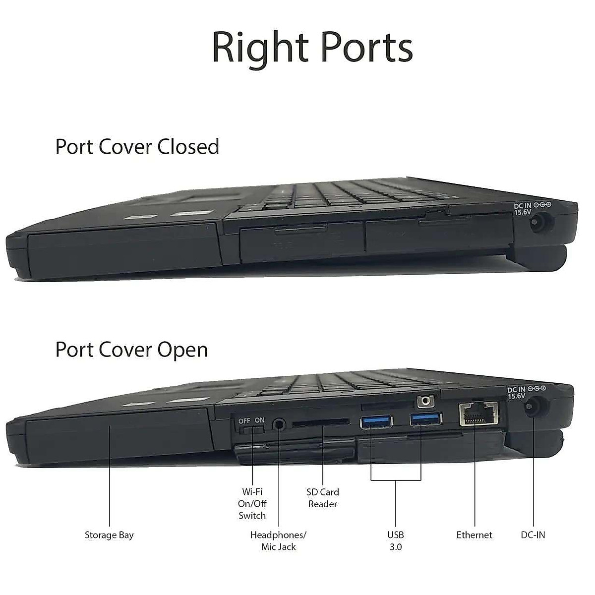 Panasonic Toughbook 54, CF-54 MK2, Intel Core i5-6300U 2.40GHz, 14in HD, Non-Touchscreen, 256GB SSD, 16GB, Wi-fi, Bluetooth, 4G LTE, Dual Pass, Backlit Keyboard, Webcam, Windows 10 Pro (Renewed)