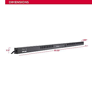 CyberPower PDU41101 Switched PDU, 100-120V, 20A (Derated to 16A), 24 Outlets, 0U Rackmount