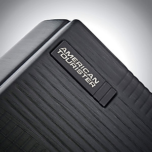 American Tourister Stratum XLT Expandable Hardside Luggage with Spinner Wheels, Jet Black, Checked-Large 28-Inch