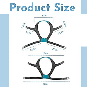 N20 Headgear Compatible with ResMed AirFit/AirTouch N20 Nasal Mask, N20 Replacement Mask Strap with 2 Magnetic Clips