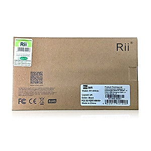 Rii 2.4GHz Mini Wireless Keyboard with Touchpad＆QWERTY Keyboard, Backlit Portable Keyboard with Remote Control for Laptop/PC/Tablets/Windows/Mac/TV/Xbox/PS3/Raspberry Pi .(Black)