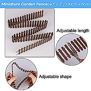 Tonsiki 40 Inch Length Miniature Fairy Garden Ornament Fence