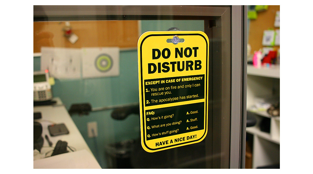 Do Not Disturb Privacy Double Sided Sign for the Office Cubicle Desk or ...