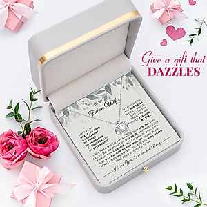 Chiside To My Future Wife Necklace, Engagement Gifts For Fiance, Future Wife Jewelry Love Knot Necklace, Bride To Be Gifts, Fiance Gifts For Her, Cool Engagement Gifts For Fiance Her