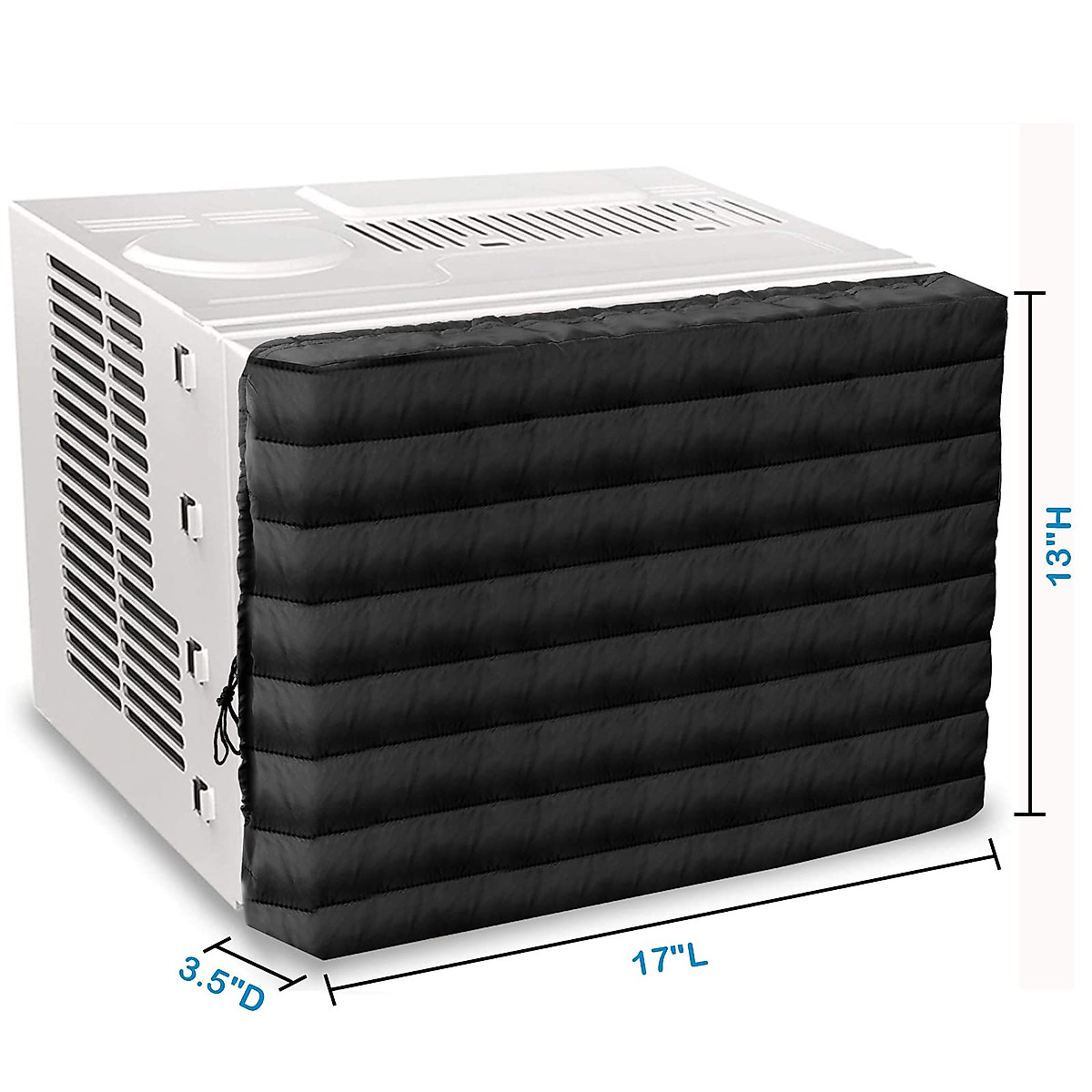 Bekith Indoor Air Conditioner Cover Defender, AC Cover for Inside Window Unit 17 x 13 x 3.5 inches(L x H x D), Black