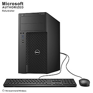 Dell Precision 3620 Tower High Performance Business Desktop Computer, Intel Core i3-7100 3.9GHz, 32G DDR4, 256G SSD+1T, WiFi, BT, 4K Support, DP, HDMI, Windows 10 Pro 64 En/Sp/Fr(Renewed)