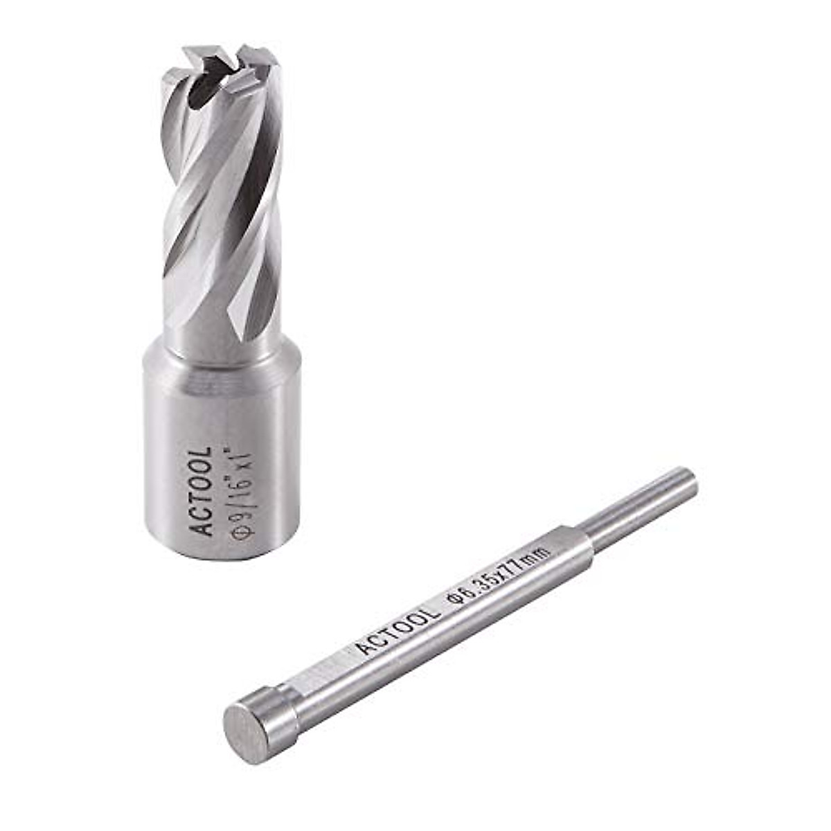 ACTOOL 9/16" Diameter × 1" Depth of Cut HSS ANNULAR Cutter with 3/4'' Weldon Shank