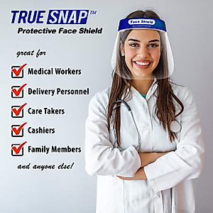 Face Shield 10-Pack, Reusable Transparent Anti-Fog Visor Full Face Safety Cover with Comfort Foam, Adjustable Band to Fit All Sizes, 10-Pack