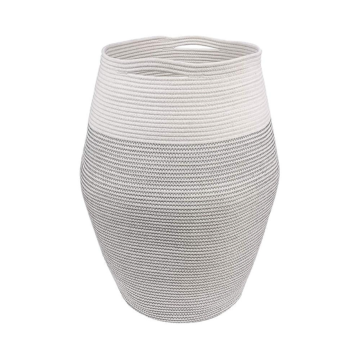 ROPECUBE 145L laundry basket with Lid, Large Foldable Laundry Hamper for laundry with net bag,Clothes Basket Organizer with 2 storage bag for Bedroom and Bathroom (White 俺的 Gray)