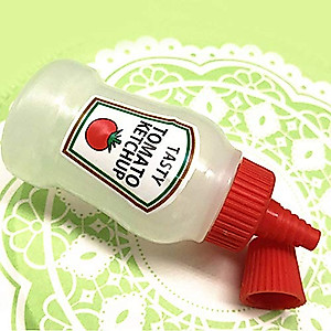 Mini Ketchup Bottles,2pcs Mini Condiment Squeeze Bottles Small Sauce Container Cute Squirt Honey Salad Dressing Container
