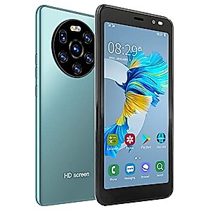 Unlocked Smartphone, 5.45" HD Screen Face Unlock Smartphone Carrier Cell Phone, 512MB+4GB, 1500mAh, Dual SIM Unlockd Cell Phones Green Mobile Phone