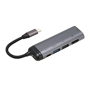 Sorandy USB C HUB, USB C Adapter 6 in 1 Dongle with 4K60HZ , VGA, USB3.1, 100W PD USB C Dock SD TF Card Reader Compatible with Cell Phones, Laptops, Desktop Computers, Tablets