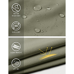 Pausel Men's Hiking Tactical Shorts Cargo Quick Dry Outdoor Golf Shorts with 5 Pockets for Athletic Fishing Travel Light Military Green S