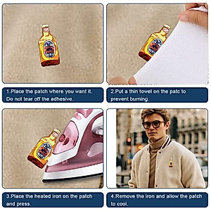 Obokata Embroidered Iron On Patches, Whisky Applique Patch, Japanese Badge Sew On Emblem DIY Accessories for Vest Jackets, Clothing, Hats, Backbags & Jeans.