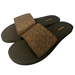 Michael kors logo wade slide 8 brown