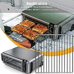Air Fryer Rack for Ninja Foodi 10 in 1 SP101 Digital Air Fryer Countertop Oven, 13.4''*13.4'' Stainless Steel Air Fryer Accessories Roasting Steamer Grill Racks Baking Tray，Dishwasher safe