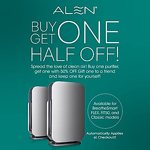 Alen BreatheSmart Classic H13 HEPA Air Purifier, Air Purifiers For Home Large Room w/ 1100 SqFt Coverage, Medical-Grade Air Cleaner for Mold & Bacteria, up to 12 Mos. Filter Life, Espresso