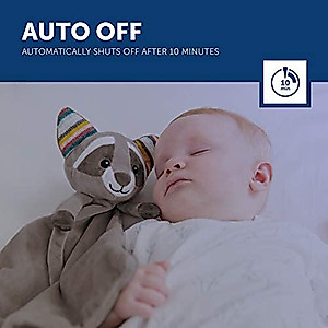 Security Baby Blanket - Plush Lovey Snuggler with Soothing Music & Sounds, Cry Sensor, Super Soft Sensory Blanket, Machine Washable, Baby Gift for Unisex Infants - Robin The Raccoon by Zazu Kids