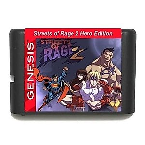 Streets Of Rage 1 2 3 & Hacked NTSC 16 bit MD Game Card For Sega Mega Drive For SEGA Genesis-SOR 2 HERO