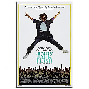 Jianchj Jumping Jack Flash Poster Whoopi Goldberg Canvas Prints Jack Wall Art For Home Office Living Room Decorations With Framed 12"x8"