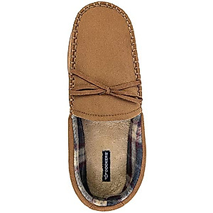 Dockers Men’s Moccasin Heritage Slipper, Dark Tan, MD Men's Size 7 to 8