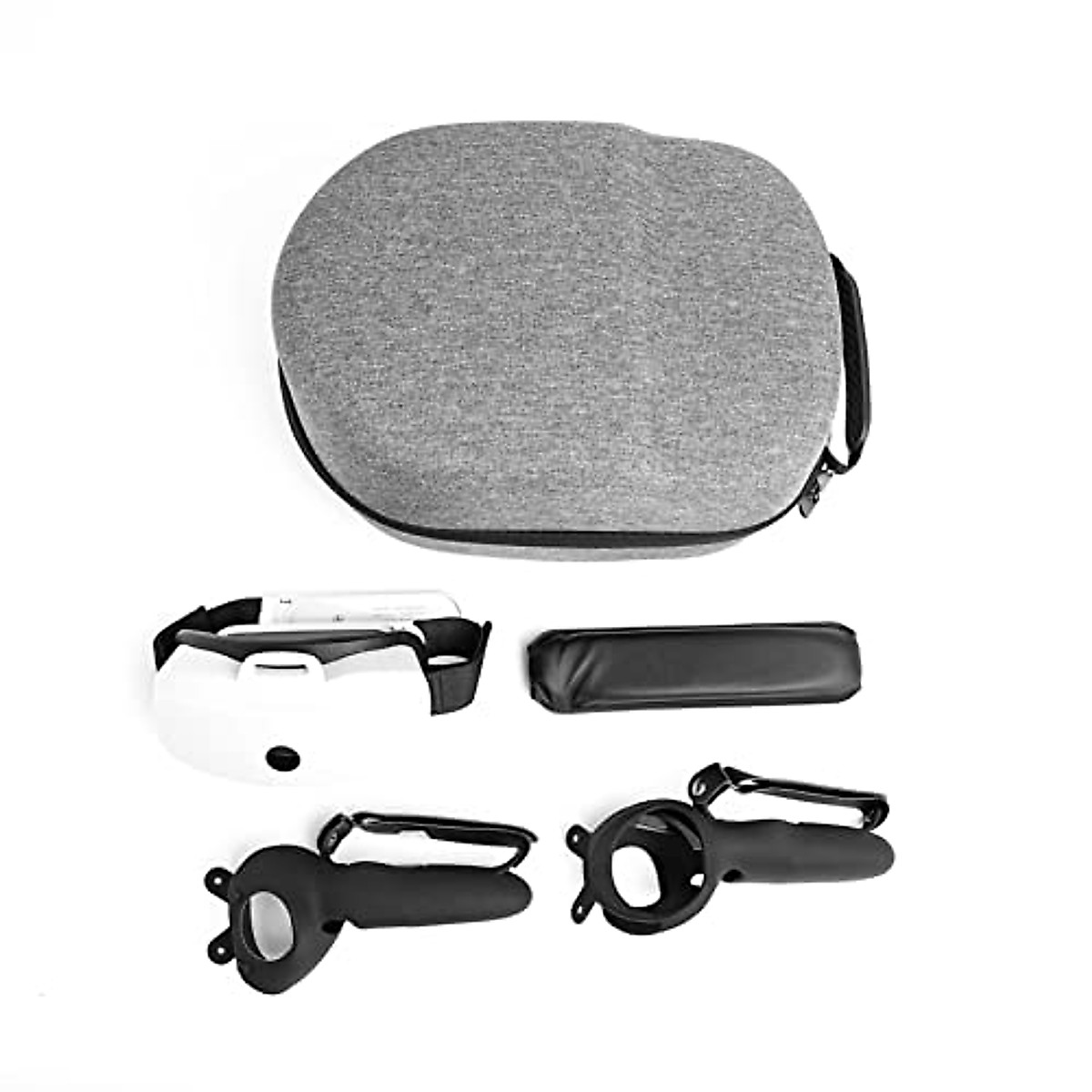 VirtualBuff Elite Strap with 8000mAh Battery, Controller Grips and Storage Case Combo for Oculus Quest 2