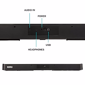 Korg B2 Portable Digital Piano with 88-Key Full Size Weighted Keyboard, Built-in Speakers, Music Stand, Sustain Pedal, and Power Supply (B2BK)