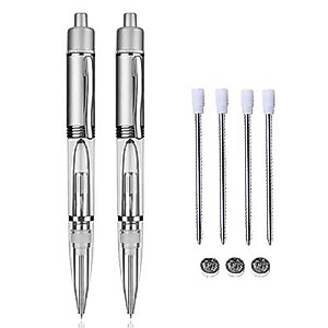 Penyeah Pen Light - LED Pen with Light, Light Up Penlight for Night Writing Ballpoint Pen for Night Writer - Useful Extend Replacement Accessorries Included-2 PK -White Light