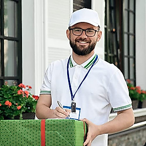 Hetenoyo 2Pcs Portable Pen Holder Leather Lanyard Pen Holder Anti-lost Pen Holder Protector for Neck Lanyard Badge Pen Holder Keychain for Pacpack