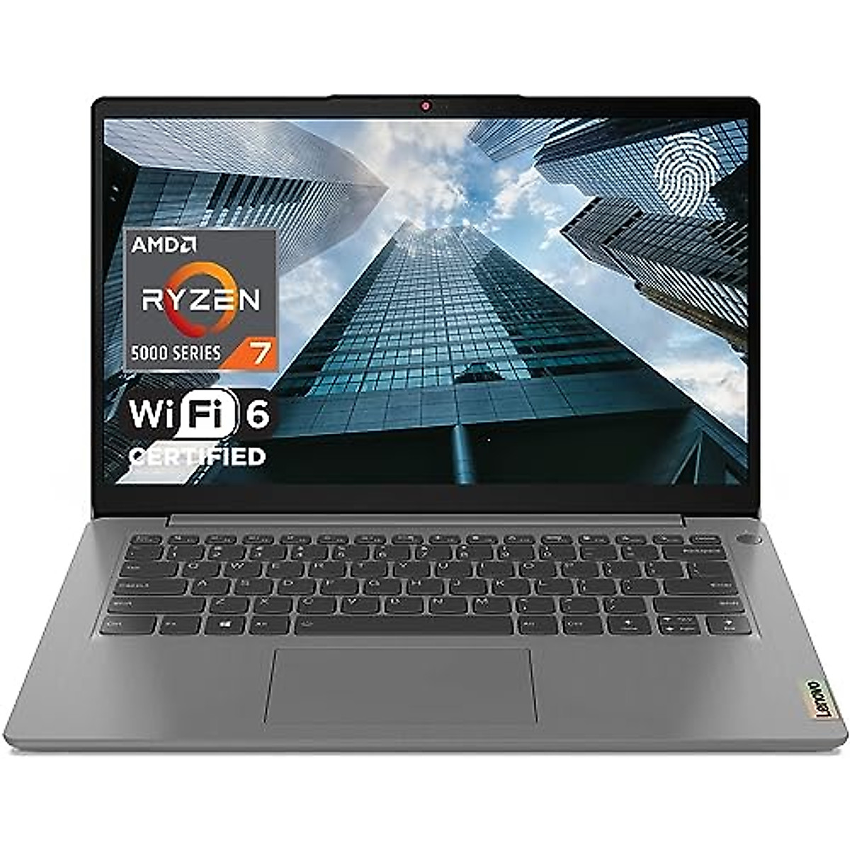 Lenovo Newest IdeaPad Laptop, 14” FHD Display, AMD Ryzen 7 5700U (Beats i7-1265U), 20GB RAM, 2TB SSD, Fingerprint Reader, Backlit Keyboard, Webcam, Wi-Fi 6, HDMI, SD Card Reader, Windows 11, Grey