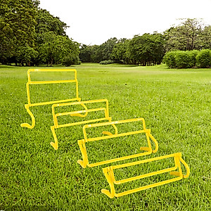 ASENVER 4 Height Adjustable Speed Training Hurdles Fitness & Speed Training Equipment (Set of 5)