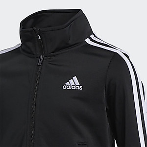 Adidas Boys' Zip Front Iconic Tricot Jacket, Black ADI, Medium