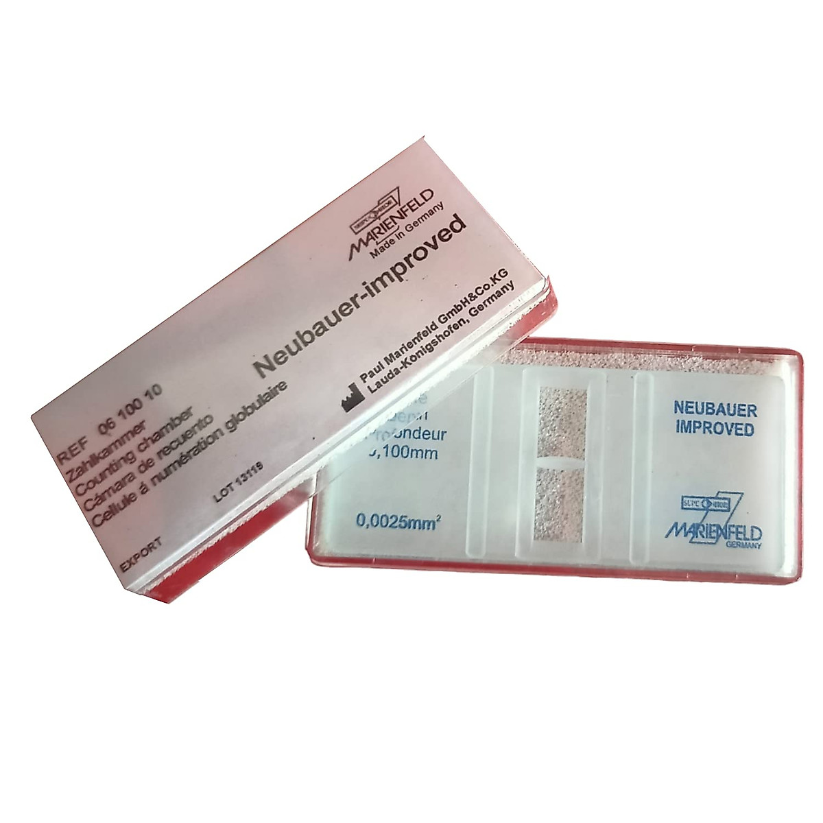 Cell Counting Chamber Brightline 06 100 10 Neubauer Improved MarienfeId lab cellware