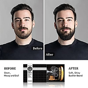 Beard Kit for men - Beard Care Kit for Men's Gifts with Beard Oil, Beard Balm, Beard Brush, Comb, Scissors, Ebook, Anniversary & Birthday Gifts for Men - Valentine's Day Gifts for Him Dad Husband Fiance Boyfriend